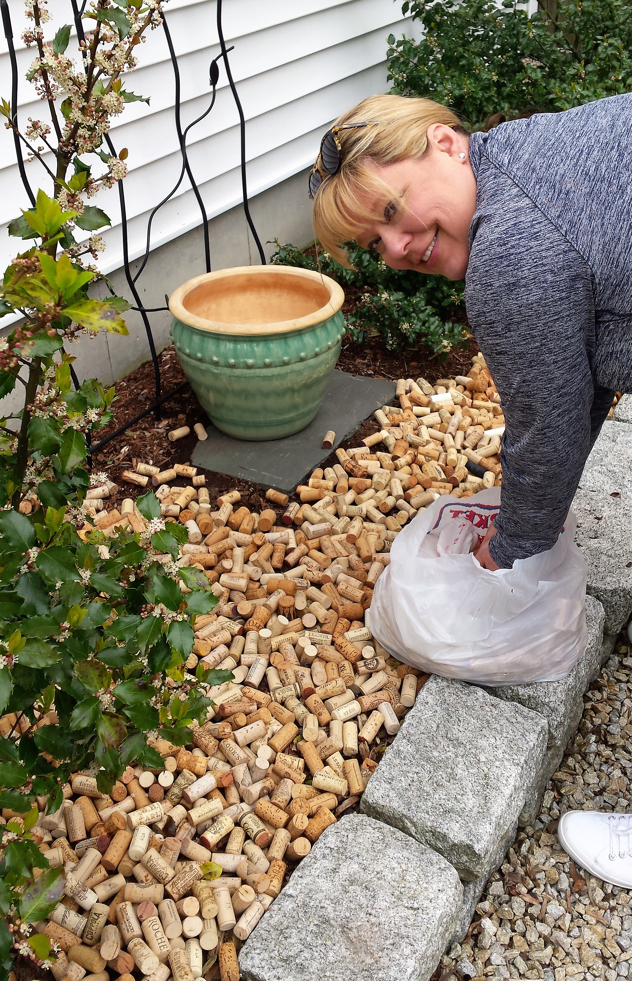 Garden Hack #2: Wine Cork Mulch | Garden with Grace
